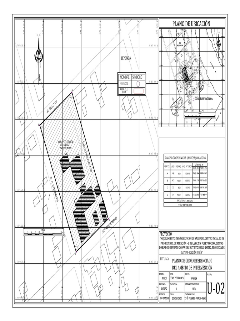 Plano Georeferenciado Cs Pto Ocopa | PDF