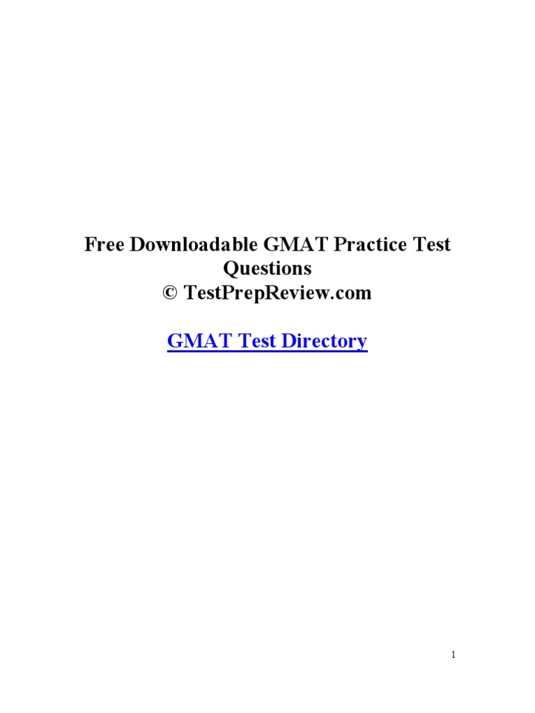 GMAT Test Practice Questions | PDF | Argument | Fraction (Mathematics)