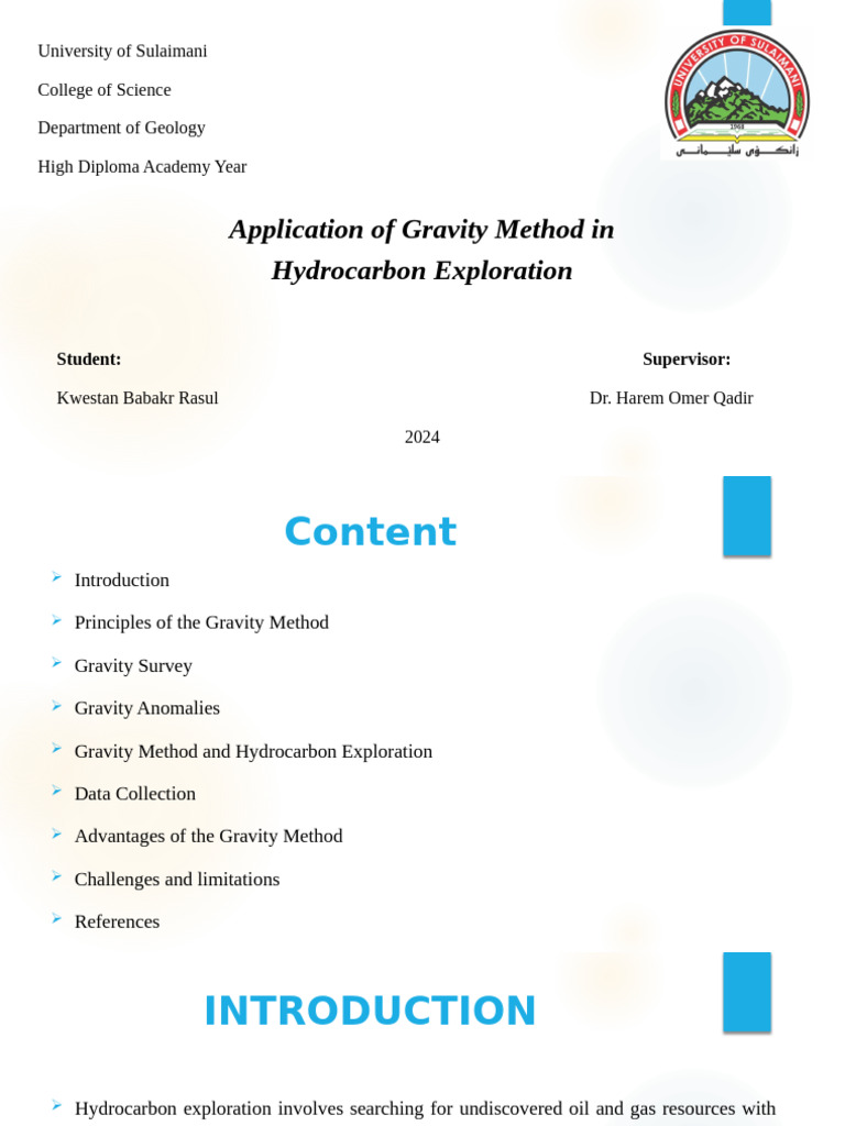 Application of Gravity Method in HydrocarbonExploration | PDF ...