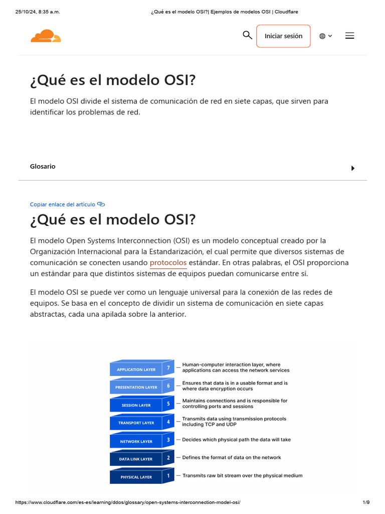 Introducción al modelo OSI | PDF | Modelo osi | Red de computadoras