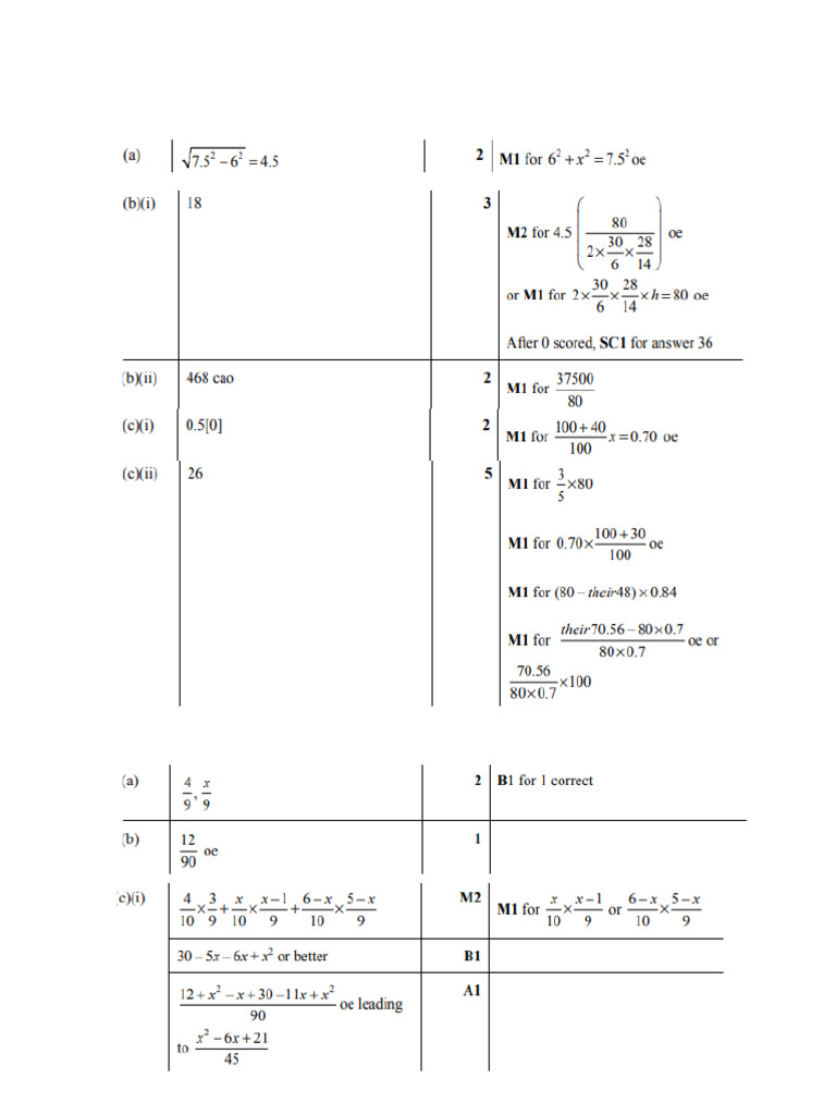 Emath SA2 Practice 6 MS | PDF
