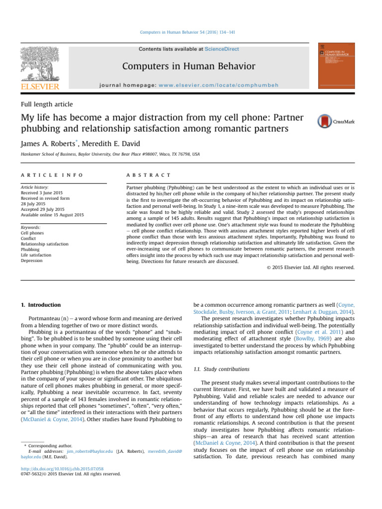 My Life Has Become A Major Distraction From My Cell Phone Partner | PDF ...