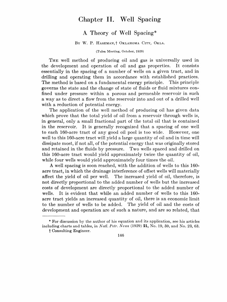 Well Spacing Theory for Oil Production | PDF | Barrel (Unit) | Profit ...
