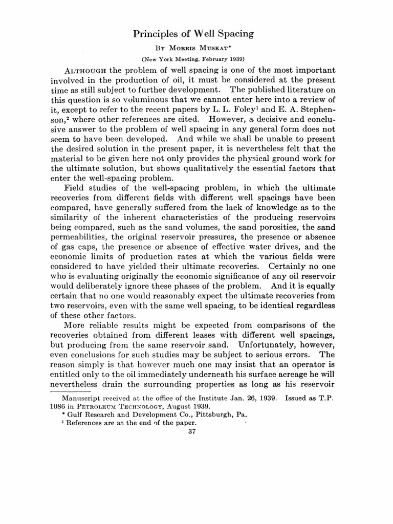 Principles of Well Spacing Analysis | PDF | Petroleum Reservoir | Gases