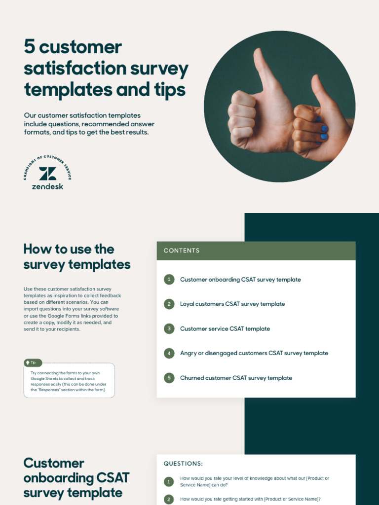 5 Customer Satisfaction Survey Templates and Tips | PDF | Customer ...