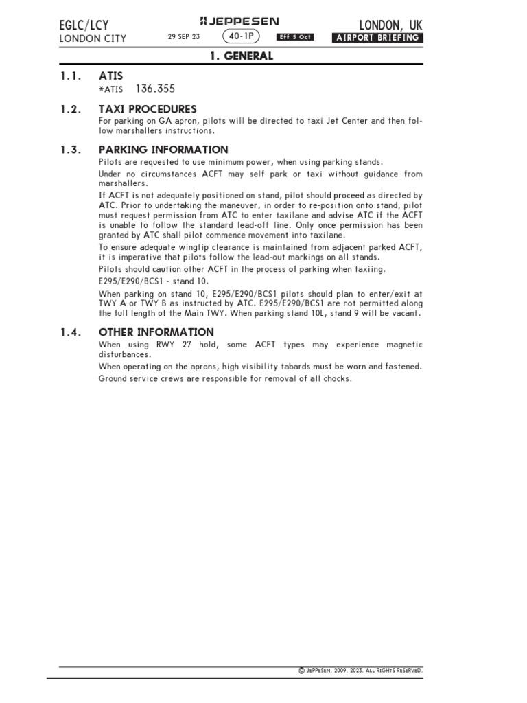 EGLC | PDF | Air Traffic Control | Aerospace Engineering