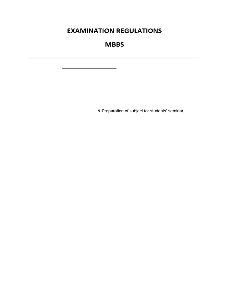 KUHS MBBS Pass Criteria Overview | PDF | University And College Admission