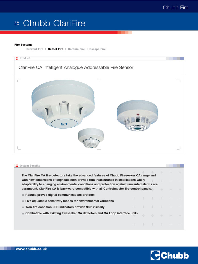 Chubb - Sensor | PDF | Sensor | Smoke