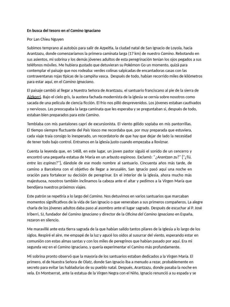 6 Spanish Version Ignatian Camino OIS | PDF | María, madre de Jesús ... 6 Spanish Version Ignatian Camino OIS | PDF | María, madre de Jesús ...