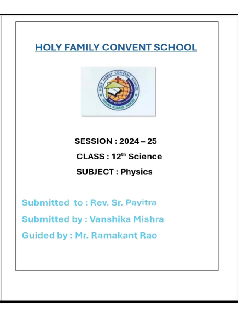 Physics Project | PDF