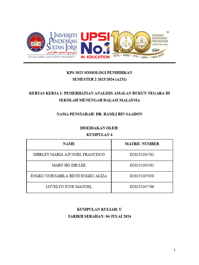 Tugasan KPS Tugasan 1 | PDF