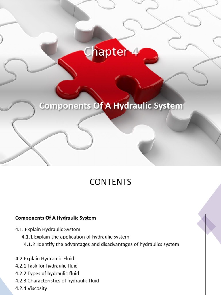 Chap 4 Components of a Hydraulic System | PDF | Valve | Actuator