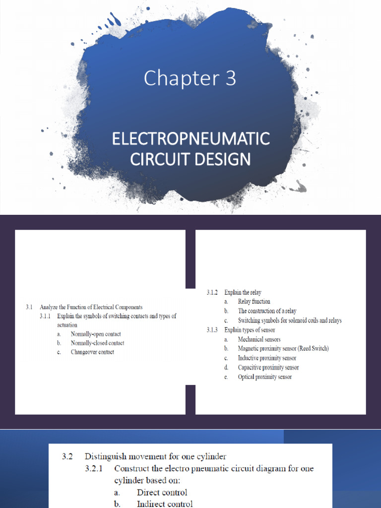 Chapter 3 Electropneumatic Circuit Design | PDF | Programmable Logic Controller | Relay