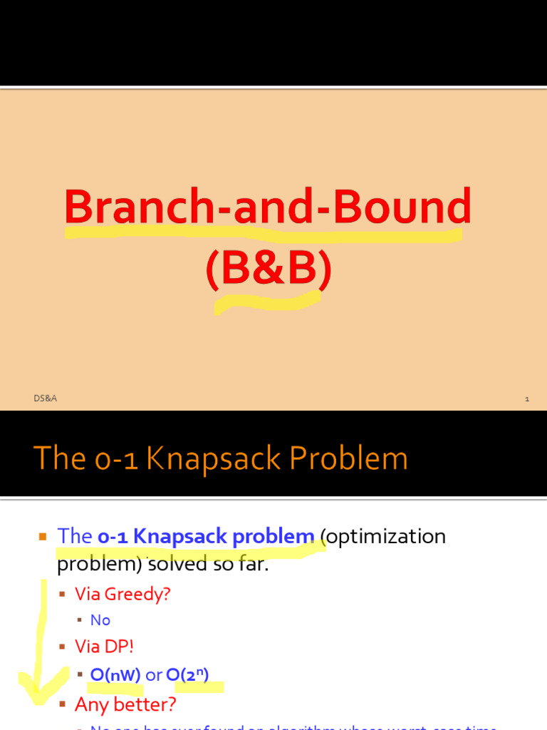 Branch and Bound | PDF | Computer Science | Algorithms And Data Structures