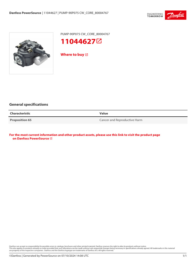 Danfoss Product Details 2024 10 07 | PDF | Computers | Technology ...
