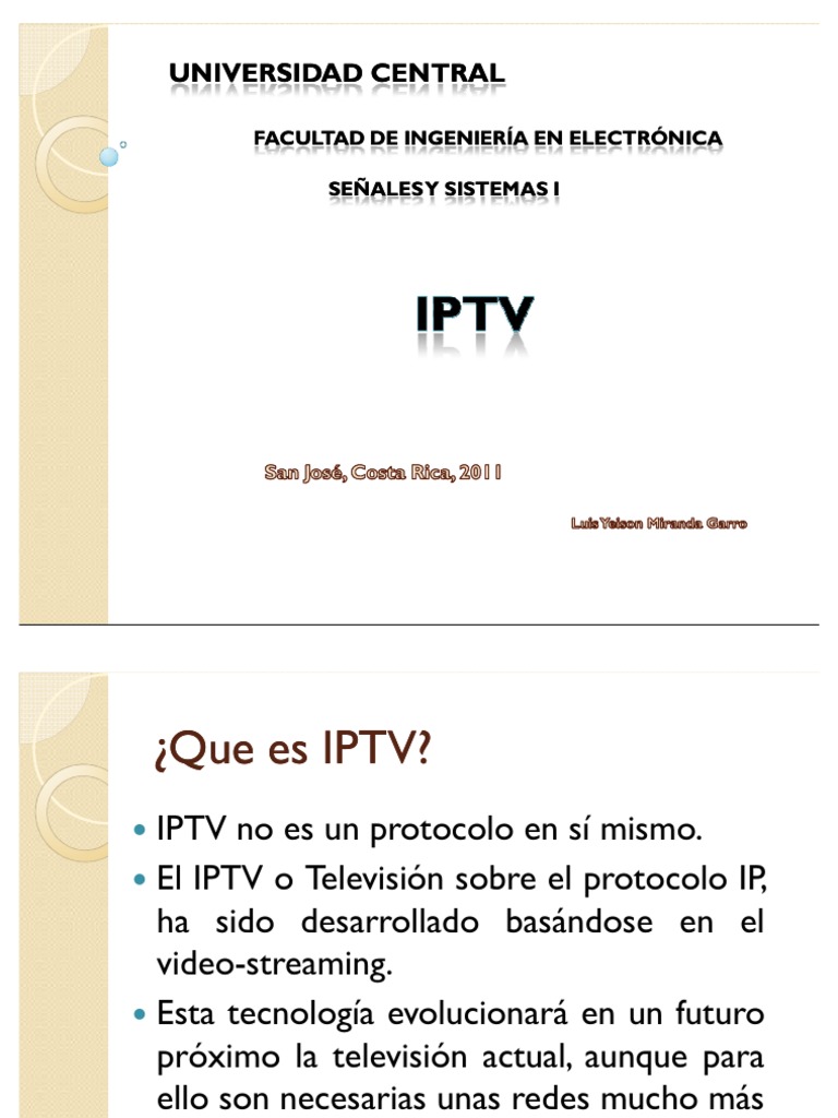 Examen 3 IPTV | PDF | Iptv | H.264 / MPEG 4 Avc