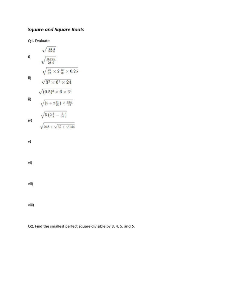 Square and Square Roots | PDF | Social Science | Home & Garden