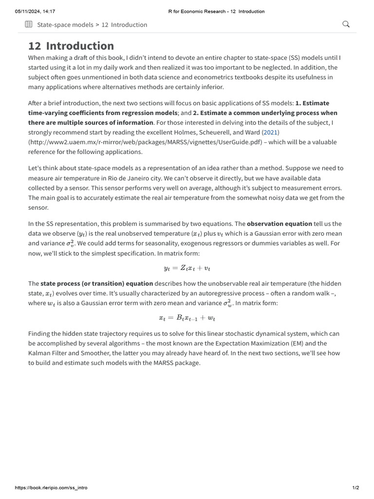 R For Economic Research - 12 Introduction | PDF | Errors And Residuals | Statistical Inference