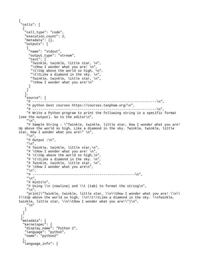 Print String Solution Pdf