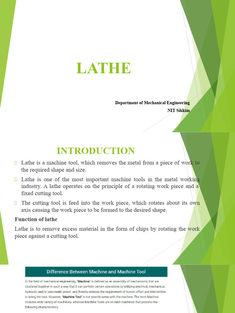 Lathe | PDF | Machining | Crafts