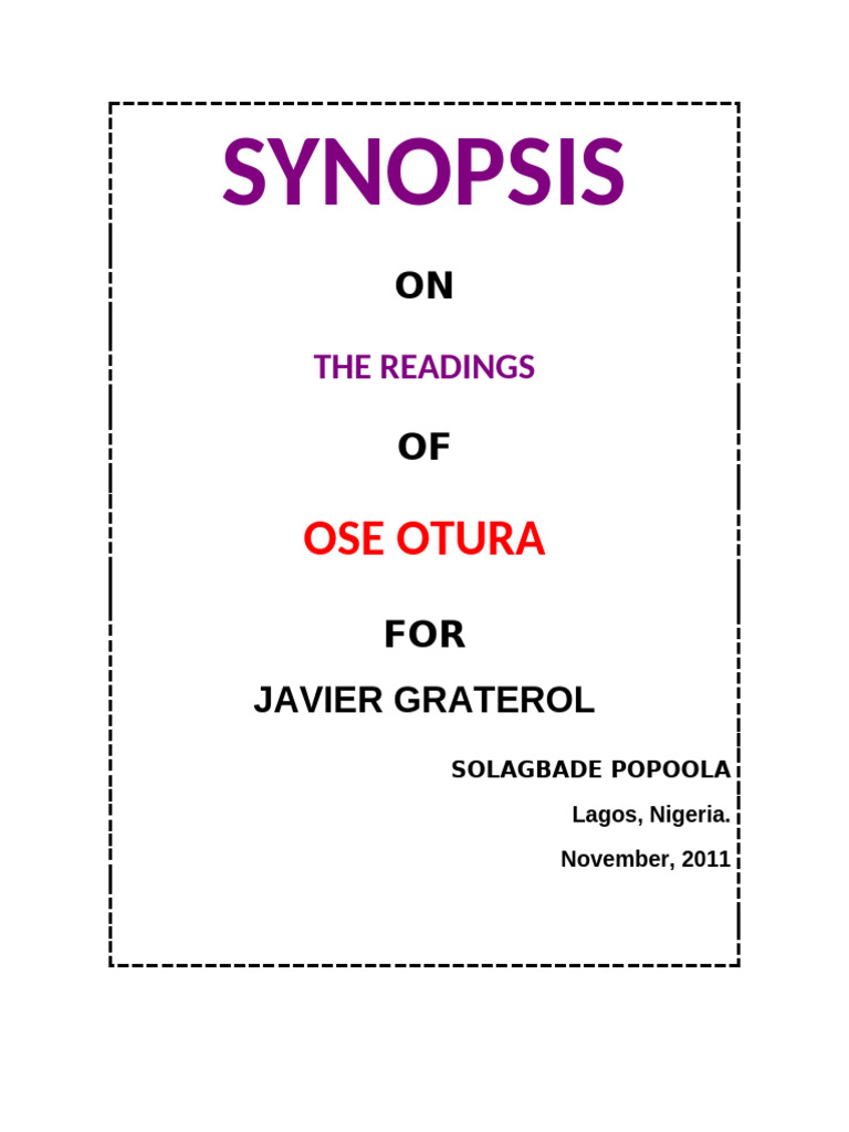 15-13 Ose Otura | PDF | Oración