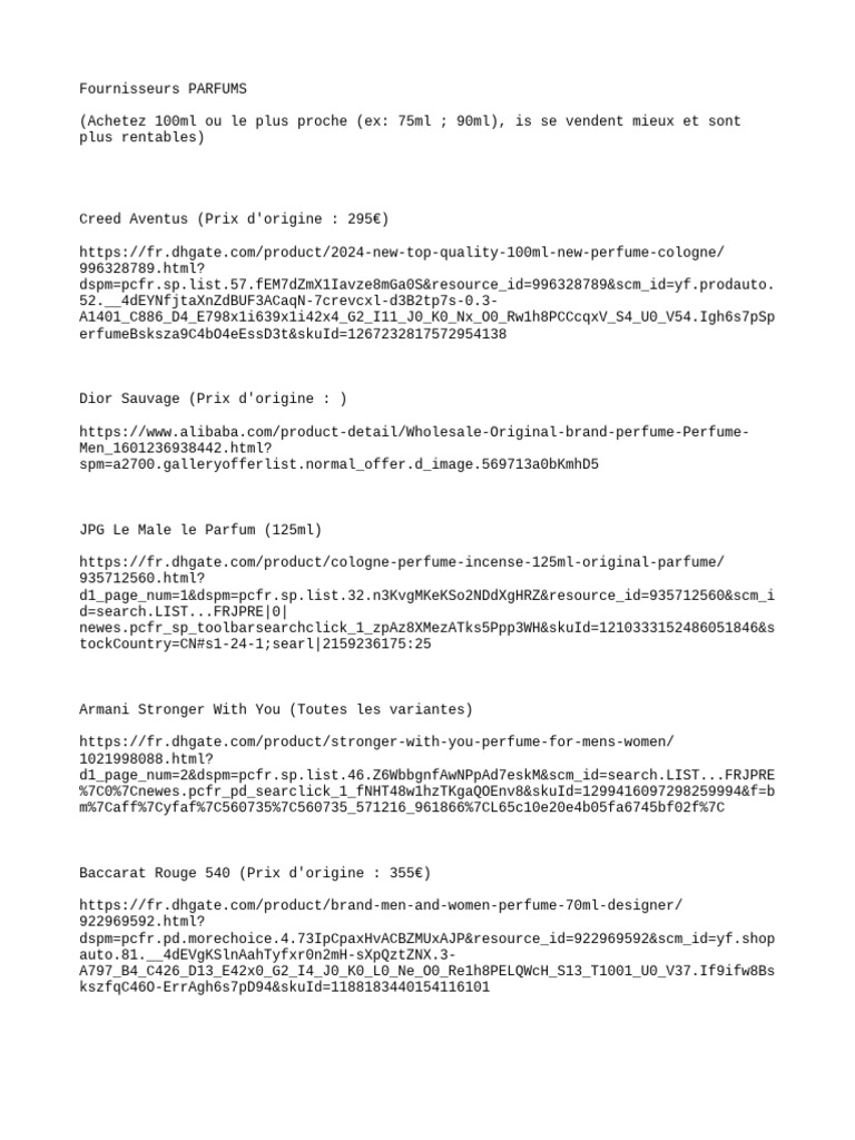 Parfums | PDF | Technology & Engineering