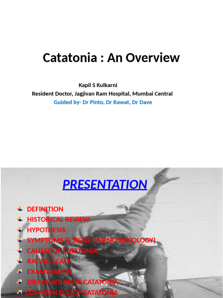 Catatonia 171007211242 | PDF | Diseases And Disorders | Medicine