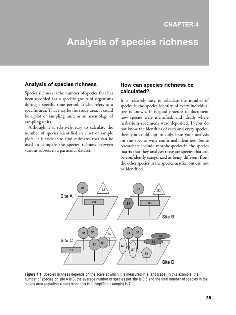 Species Richness Analysis Guide | PDF | Standard Deviation | Sampling (Statistics)