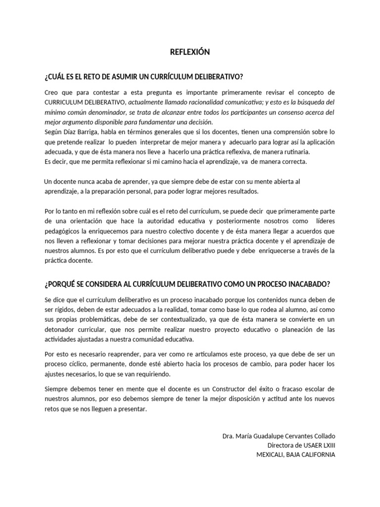 Act 1.2 Reflexión | PDF | Plan de estudios | Ciencia cognitiva