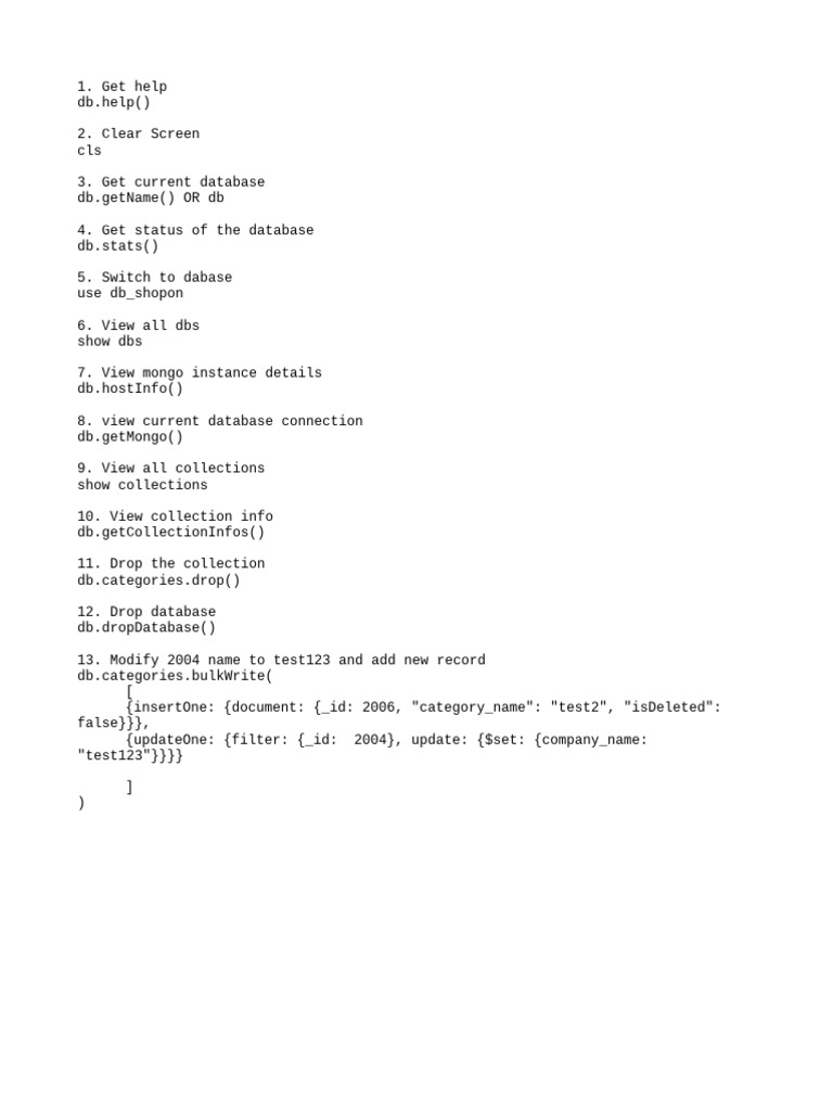 Commands | PDF | Technology & Engineering