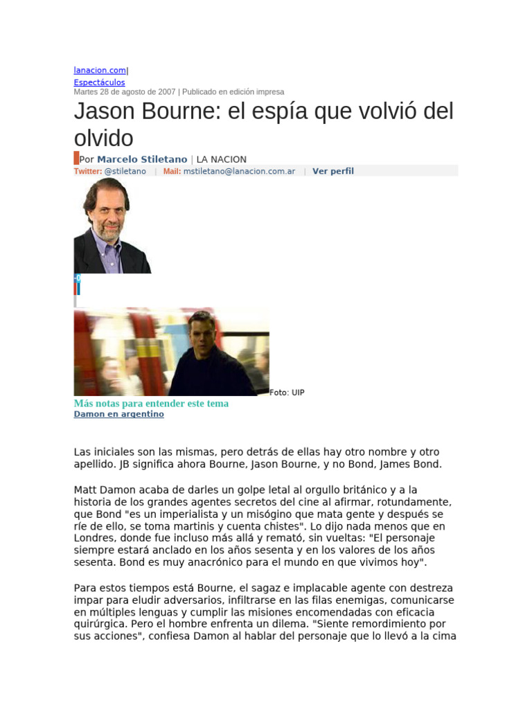 Nota Bourne | PDF | Clint Eastwood