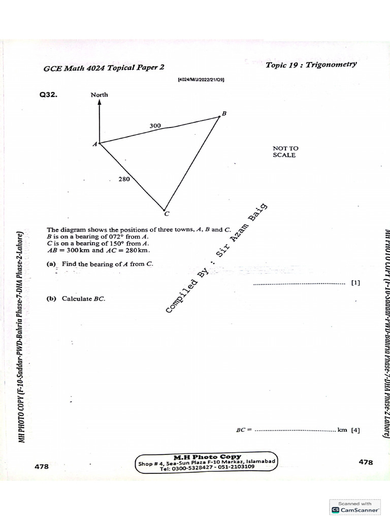 Trigonometry GCE Paper 2 Latest | PDF