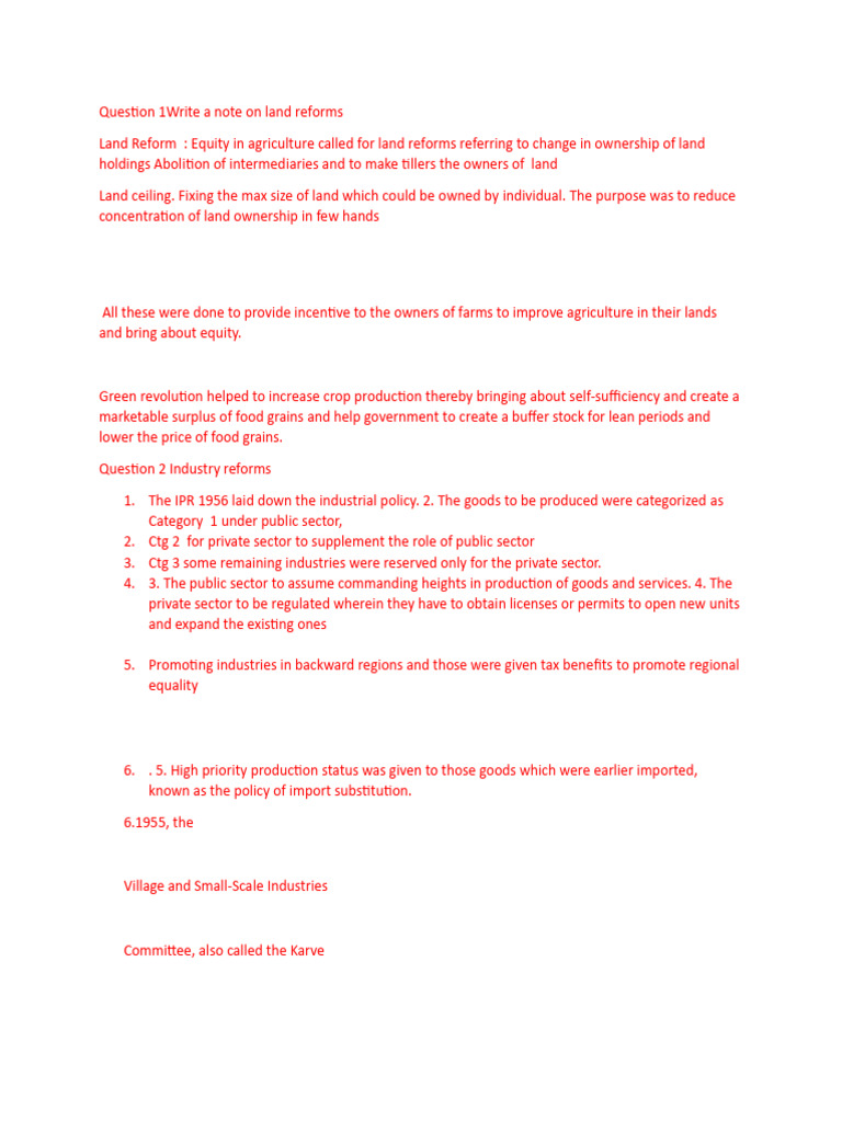 Final Notes of Ied 2 | PDF | Economic Growth | Subsidy