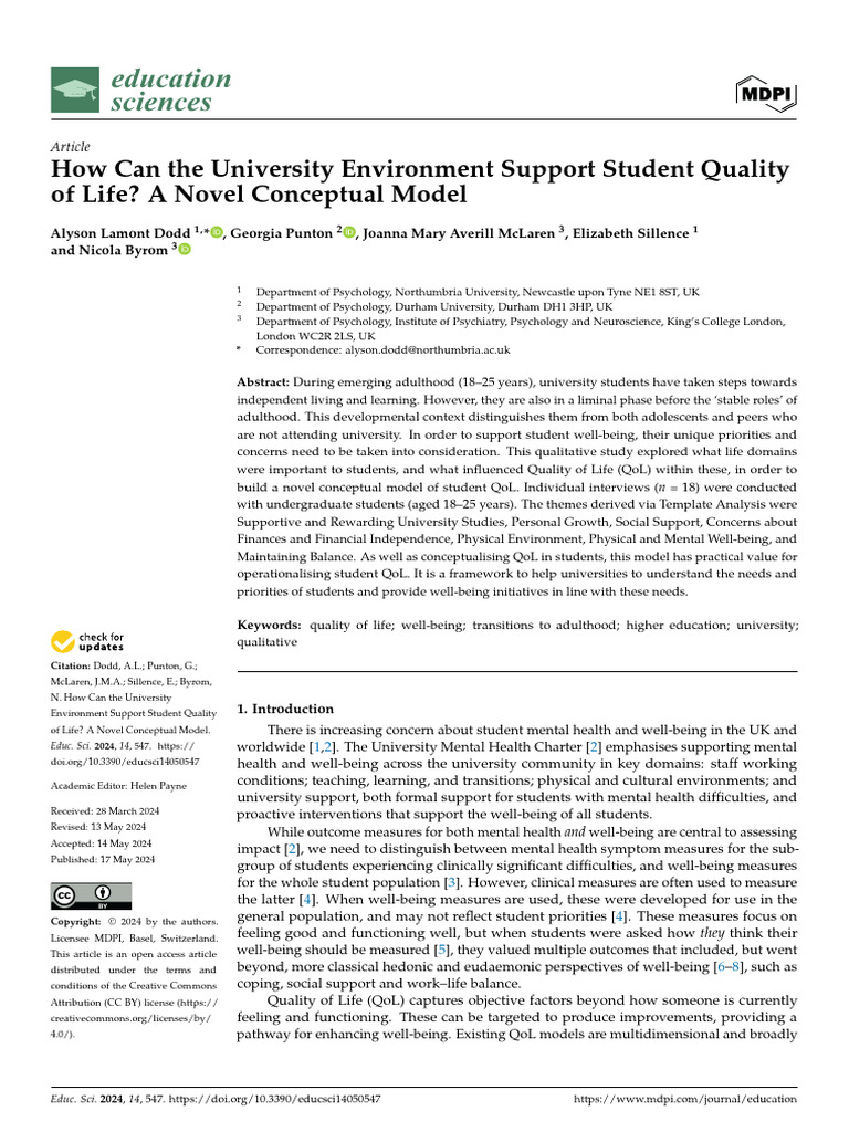 How Can The University Environment Support Student Quality | PDF ...