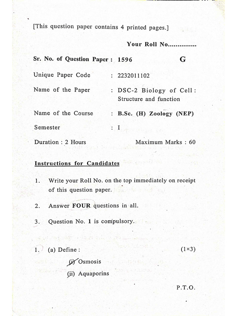 Cell Bio Paper | PDF