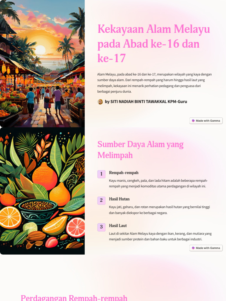 Kekayaan Alam Melayu Pada Abad Ke 16 Dan Ke 17 | PDF | Perjalanan