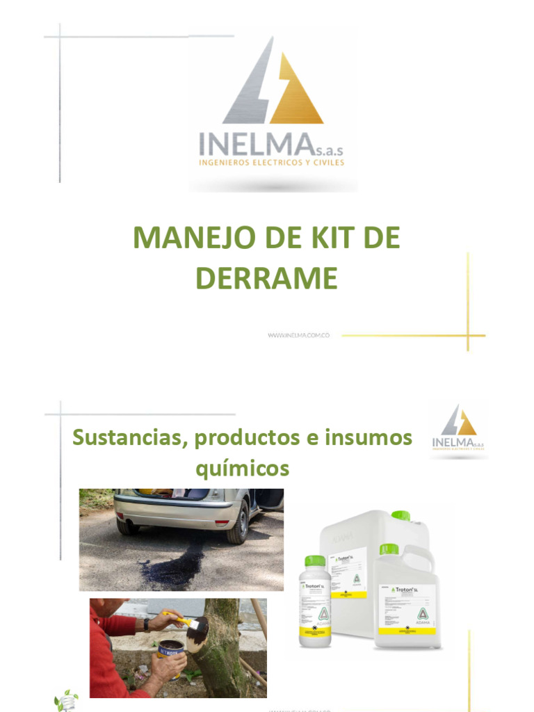 Presentación Manejo de Kit de Derrame | PDF | Salud y bienestar | Ciencia y matemáticas