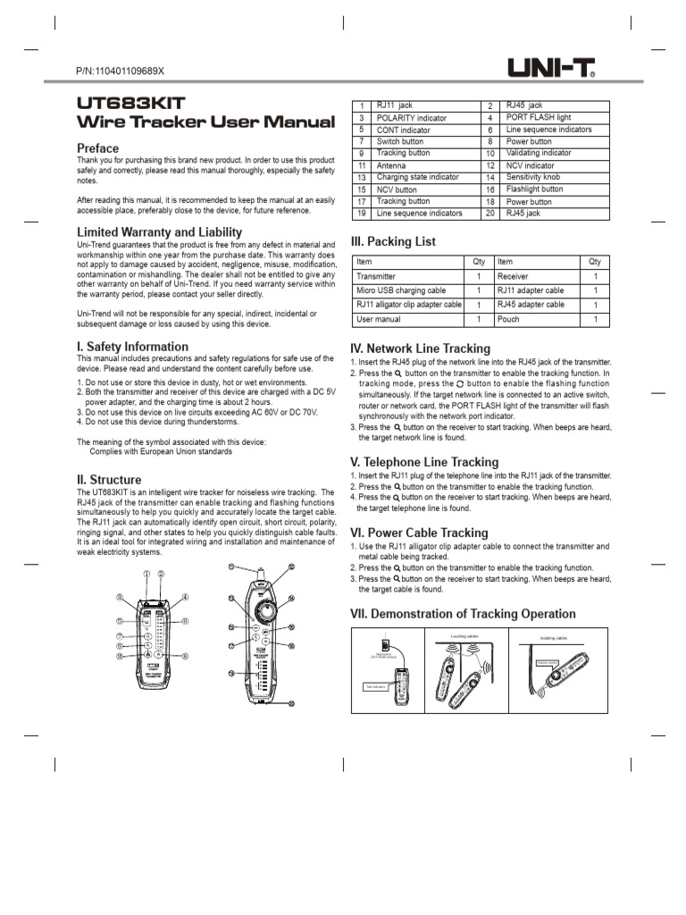 UT683KIT English Manual | PDF | Electrical Connector | Headphones