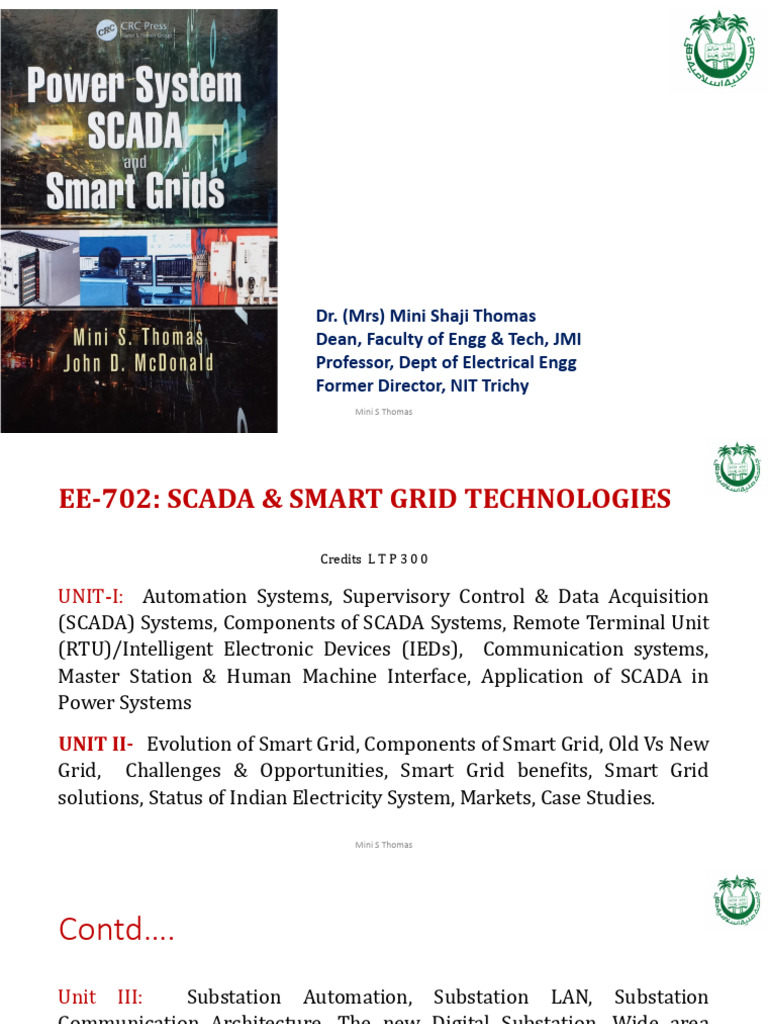 SCADA & Smart Grid Course Overview | PDF | Distributed Generation | Energy Storage