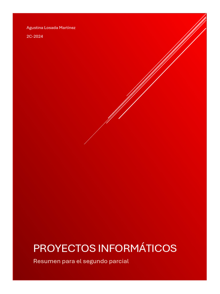 Resúmen Proyectos Informáticos Segundo Parcial | PDF | Software | Marketing
