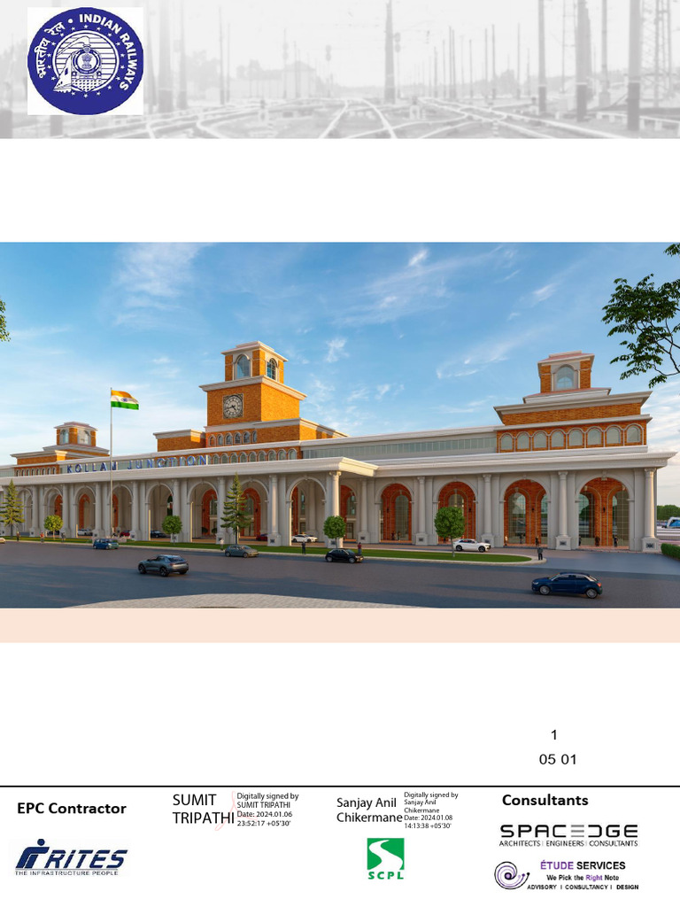 Kollam Railway Station Foot Over Bridge Design | PDF | Welding ...