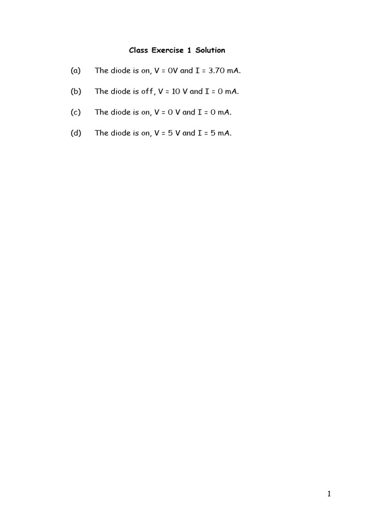 Class Exercise 1 Solution | PDF