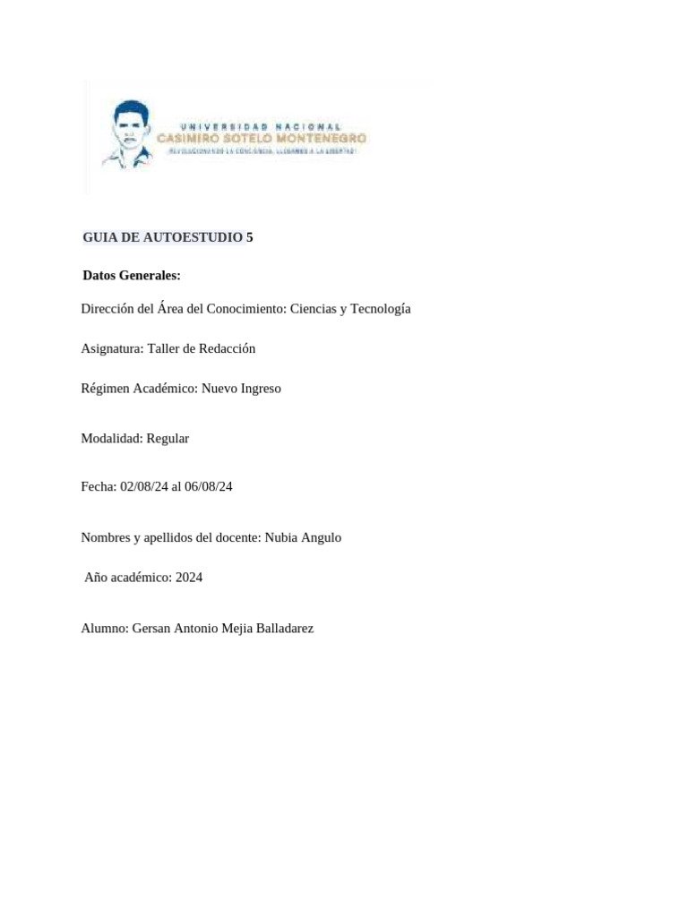 Guia de Estudio Sem5 | PDF | Arte | Poesía