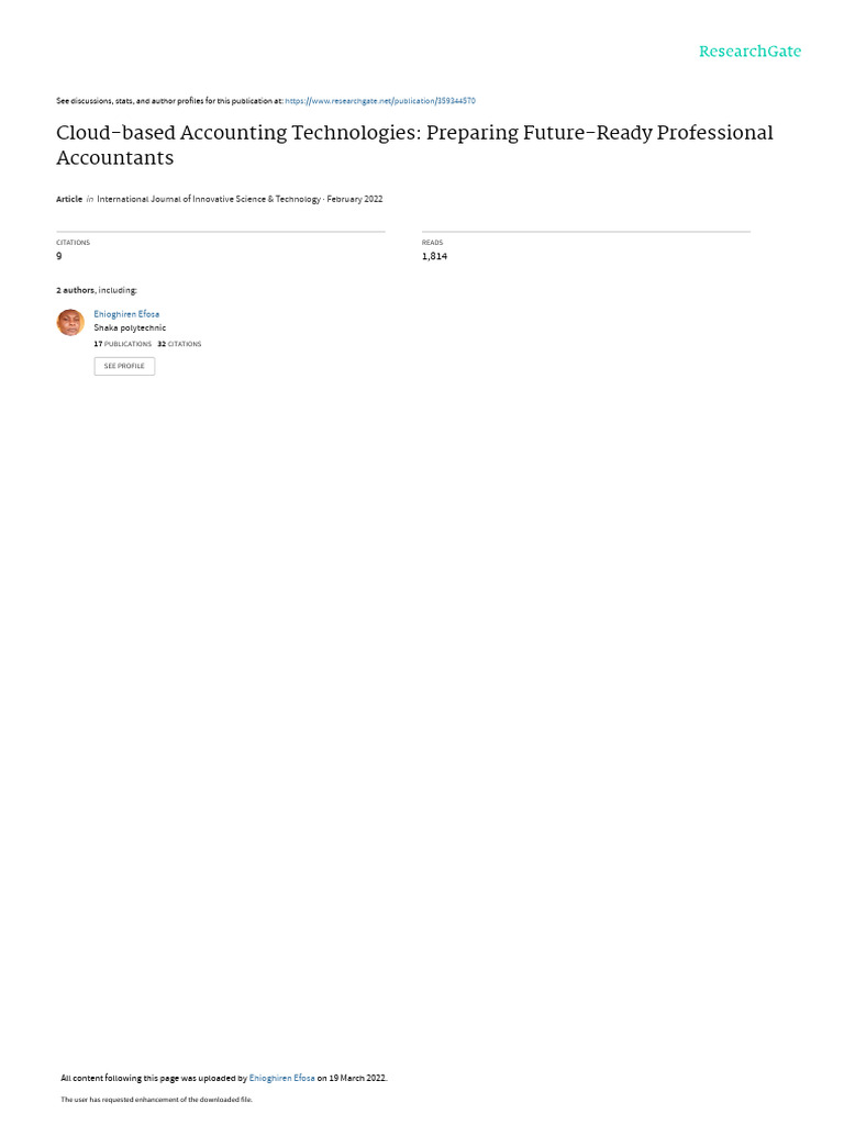 Cloud-Based Accounting Technologies: Preparing Future-Ready ...