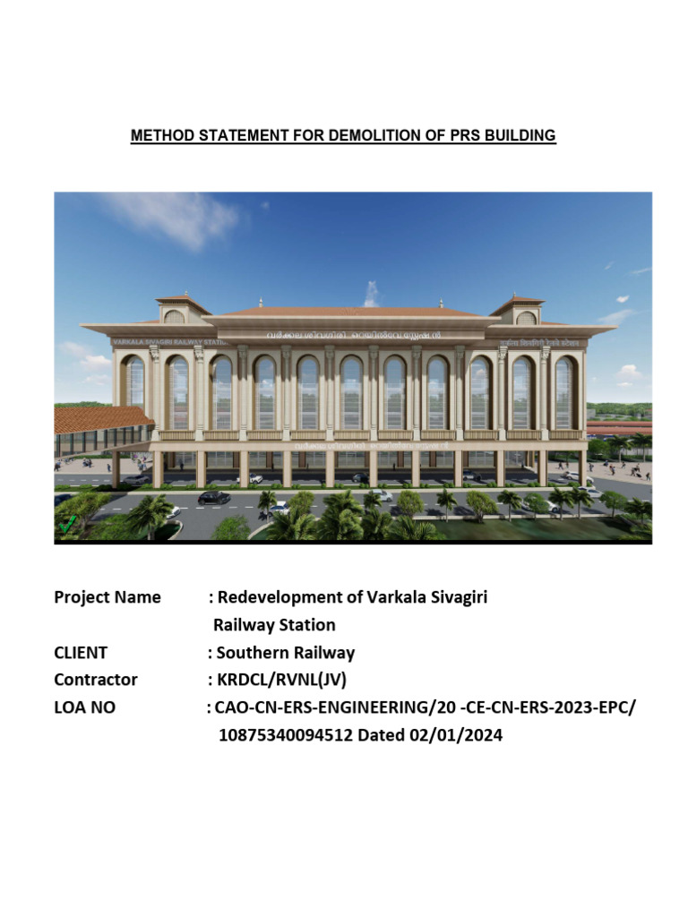 METHOD STATEMENT PRS V2 | PDF | Demolition | Window