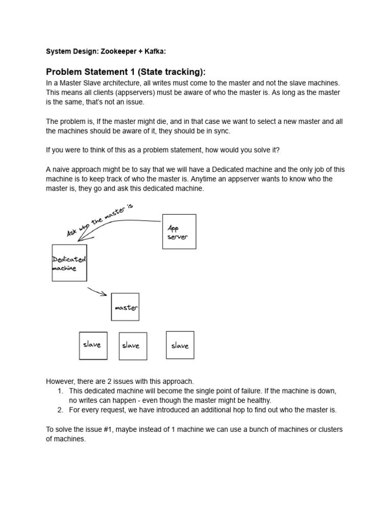 System Design - Zookeeper + Kafka | PDF | Computer File | Computer Cluster
