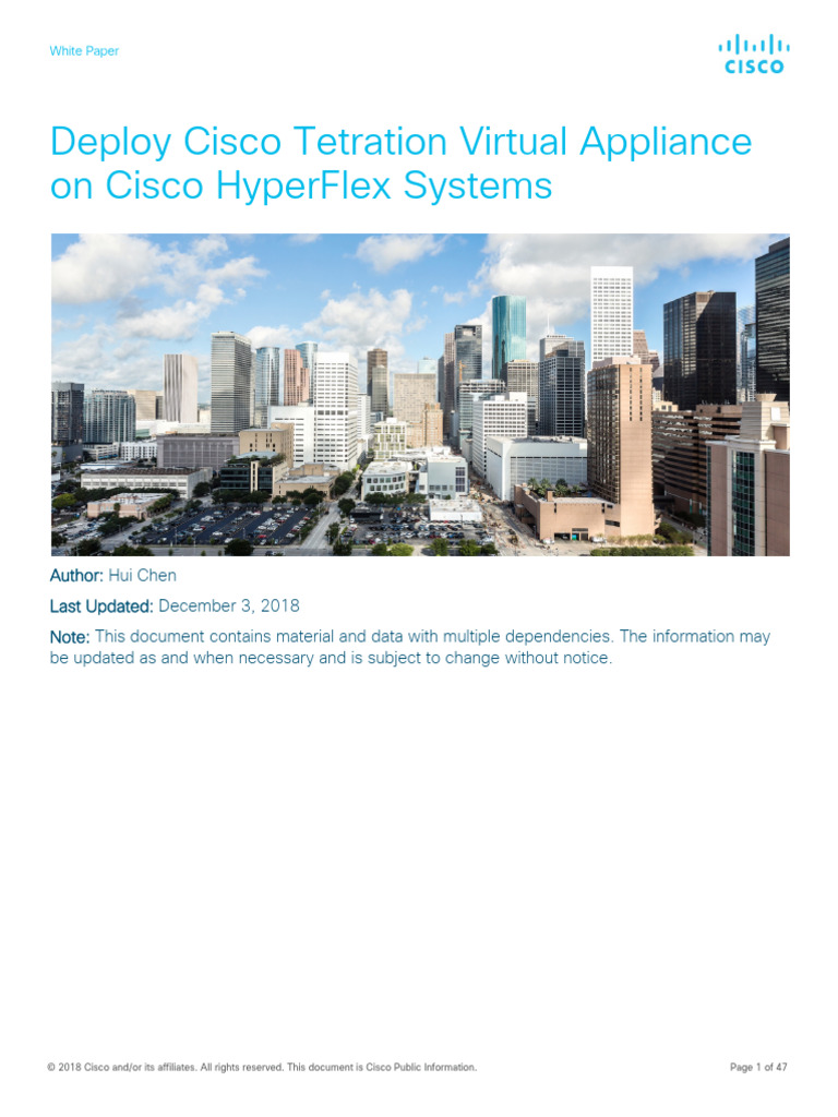 Cisco Tetration On Hyperflex Systems | PDF | Solid State Drive | Cache ...