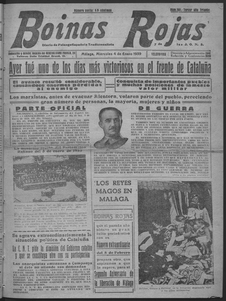Boinas Rojas Enero 1939 | PDF