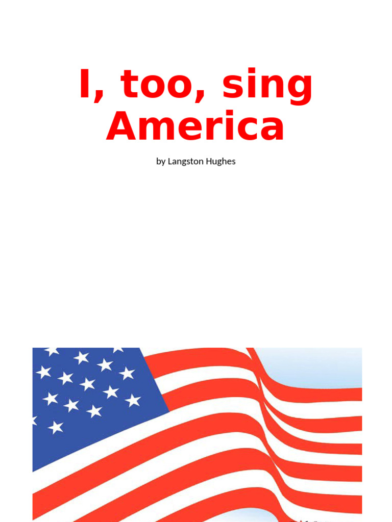 Analysis of Langston Hughes' "I, Too" | PDF | Poetry