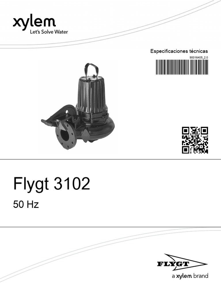 Flygt 3101 - Especificaciones Técnicas | PDF | Ingenieria Eléctrica